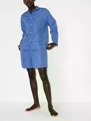 TEKLA Striped Poplin Pajama Shirt