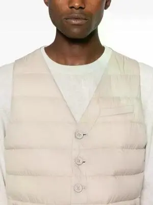 Herno Quilted Down Gilet - Brown
