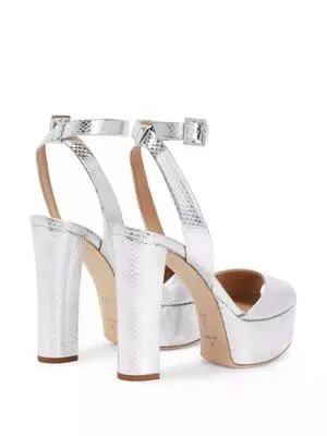 GIUSEPPE ZANOTTI 120mm Betty Platform Sandals - Silver