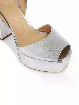 GIUSEPPE ZANOTTI 120mm Betty Platform Sandals - Silver