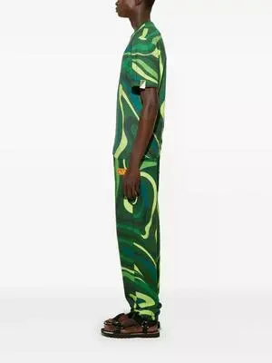 Emilio Pucci Marmo-print Track Pants - Green