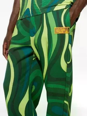 Emilio Pucci Marmo-print Track Pants - Green