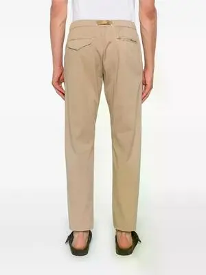 WHITE SAND Belted Chino Trousers