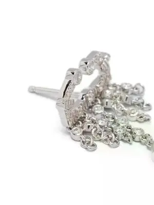 Yvonne Léon 18kt White Gold Diamond Drop Earrings