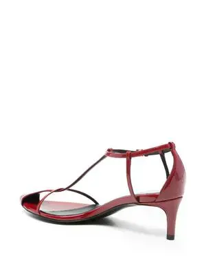 Khaite Bella Leather Sandals - Red