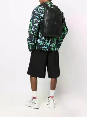 PIQUADRO Panelled Leather Backpack