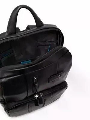 PIQUADRO Panelled Leather Backpack