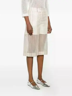 Peserico Striped Knee-length Shorts