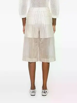 Peserico Striped Knee-length Shorts