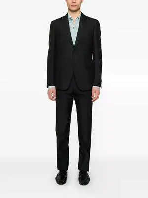 LARDINI Brooch-detail Suit - Black