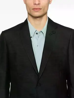 LARDINI Brooch-detail Suit - Black