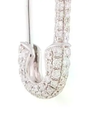 ANITA KO Safety Pin Diamond Earring - Silver
