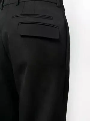 Alexander McQueen Straight-leg Wool Trousers - Black