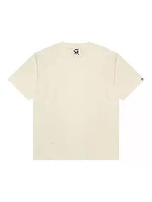 AAPE BY *A BATHING APE Moonface Logo-patch T-shirt - Neutrals