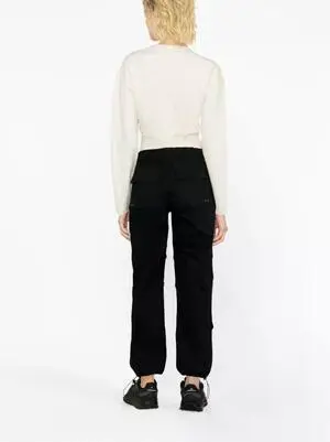 GENNY Sheer-paneling Cotton T-shirt