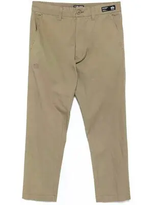 Izzue Logo-embroidered Trousers - Neutrals