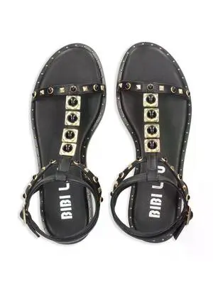 BIBI LOU Stud-embellished Flat Sandals