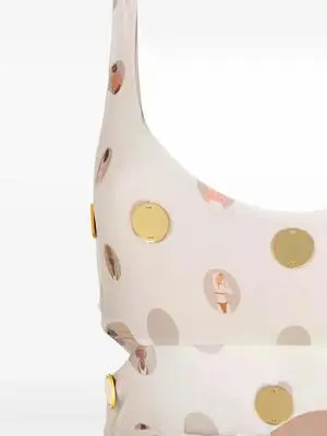 AMIR SLAMA Graphic-print Cut-out One-piece Swimsuit