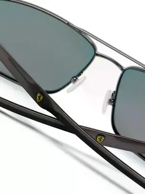 FERRARI Rectangle-frame Mirrored Sunglasses