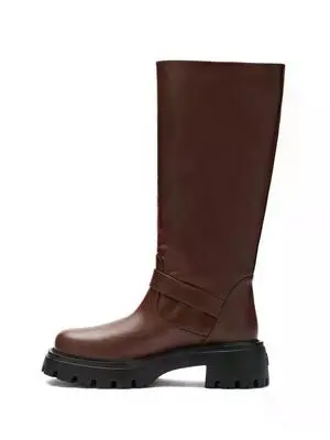 STUART WEITZMAN 50mm Emerson Moto Boots - Brown