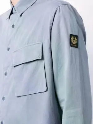 Belstaff Logo-patch Button-up Cotton Shirt