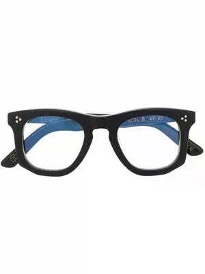 LESCA Guru Square-frame Glasses - Black