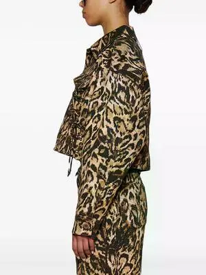 JEAN PAUL GAULTIER Leopard-print Denim Jacket