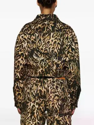 JEAN PAUL GAULTIER Leopard-print Denim Jacket