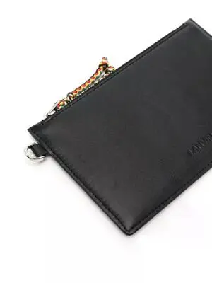 LANVIN Logo-debossed Leather Clutch