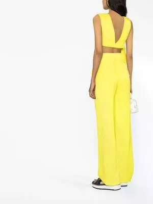 MSGM Full-length High-waisted Straight-leg Trousers