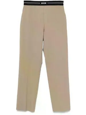 MSGM Logo-waistband Trousers
