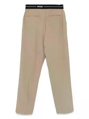 MSGM Logo-waistband Trousers