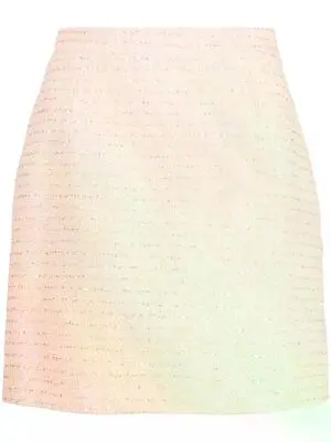 Alessandra Rich Sequin-embellished Tweed Miniskirt - Pink
