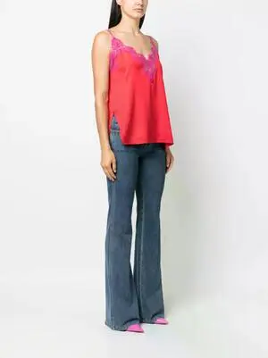Dsquared2 Lace-panelled Asymmetric Cami Top