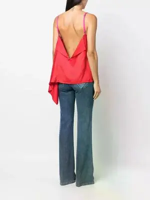 Dsquared2 Lace-panelled Asymmetric Cami Top