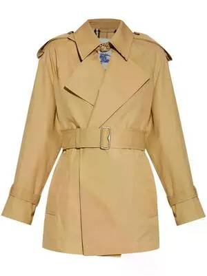 Burberry Belted Gabardine Trench Jacket