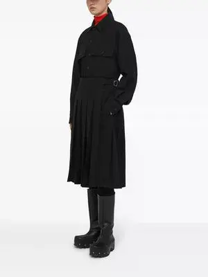JIL SANDER Long-sleeve Wool Flannel Overshirt - Black