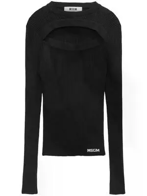 MSGM Cut-out Knitted Top