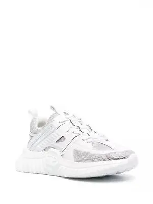 Philipp Plein Leather Rhinestone-embellished Runner Sneakers