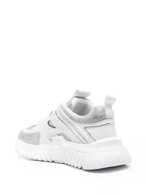 Philipp Plein Leather Rhinestone-embellished Runner Sneakers