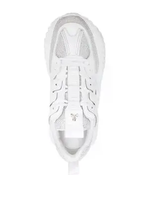 Philipp Plein Leather Rhinestone-embellished Runner Sneakers