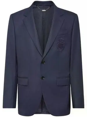BILLIONAIRE Embroidered-logo Blazer - Blue