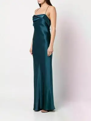 Michelle Mason Square-neck Silk Dress - Blue