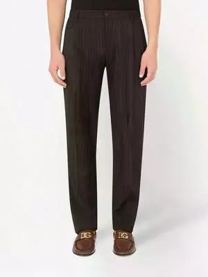 Dolce & Gabbana Pinstripe Tailored Wool-blend Trousers