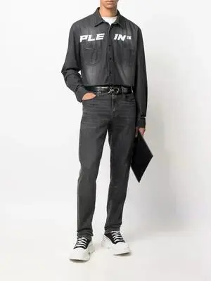 Philipp Plein Plein™ Logo Denim Shirt