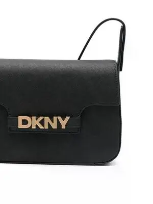 Dkny Logo-lettering Crossbody Bag - Black