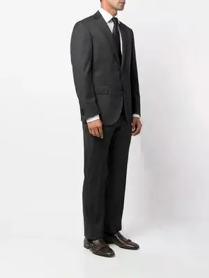 Corneliani Single-breasted Virgin-wool Suit - Grey