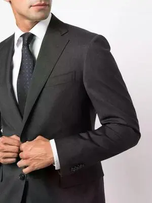 Corneliani Single-breasted Virgin-wool Suit - Grey