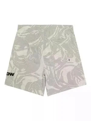 AAPE BY *A BATHING APE Cotton-blend Graphic Print Shorts
