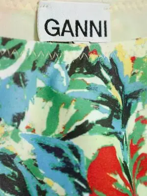 GANNI Floral-print Bikini Bottoms